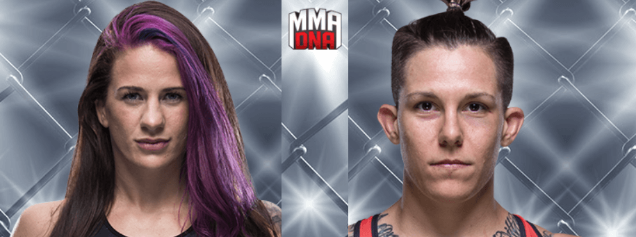 Gina Mazany treft TUF 28 winnares Macy Chiasson tijdens UFC 235 in Las ...